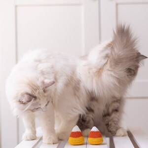 Candy Corn Catnip Cat Toy - Halloween Toy With Catnip, Valerian Cat Toy ...