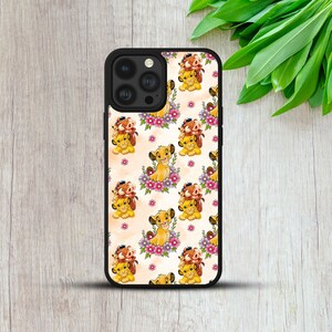 Lion King Simba Pumbaa Floral Pattern Gift TPU Phone Case Cover for ...