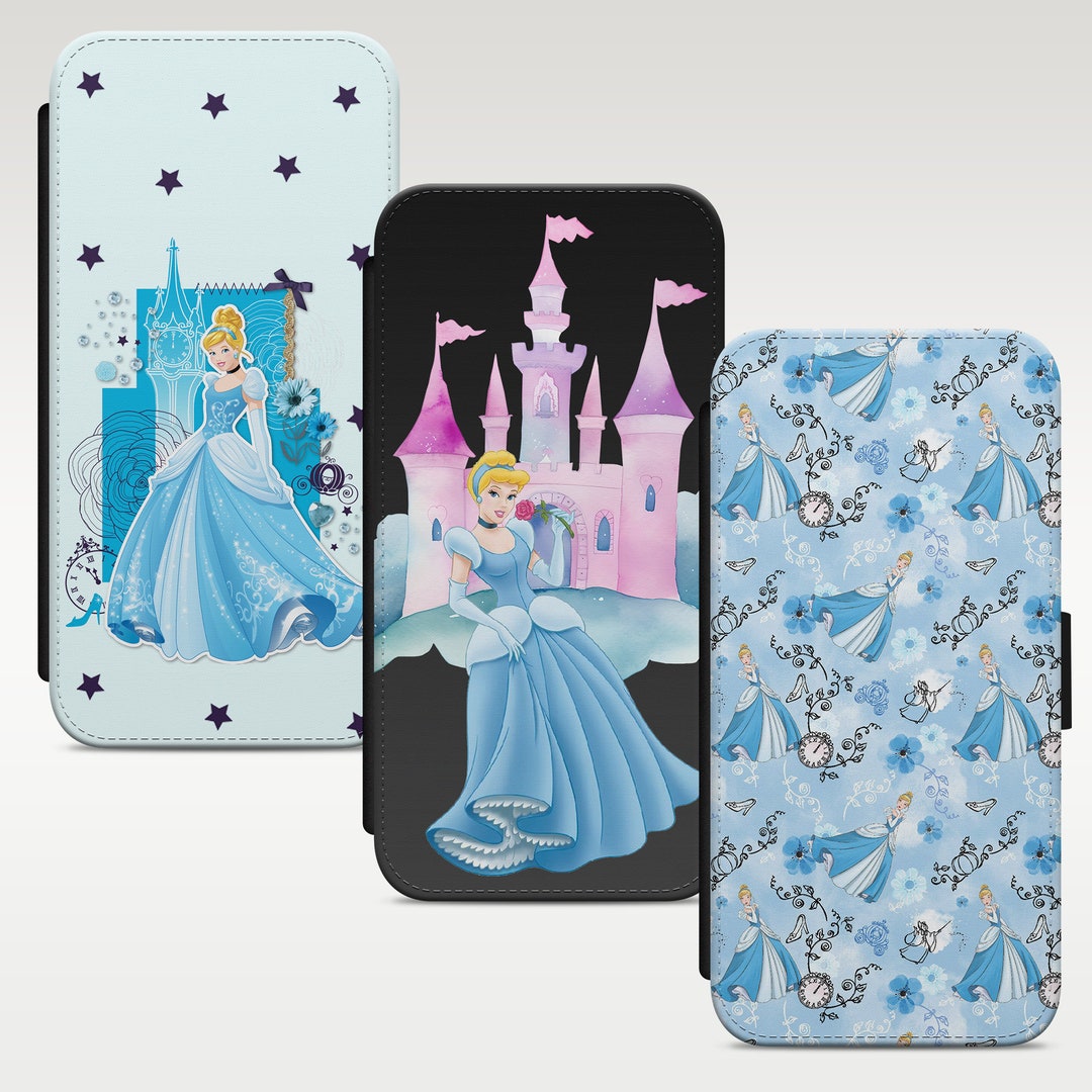 Princess Cinderella Castle Watercolour Floral Flip Wallet Case for ...