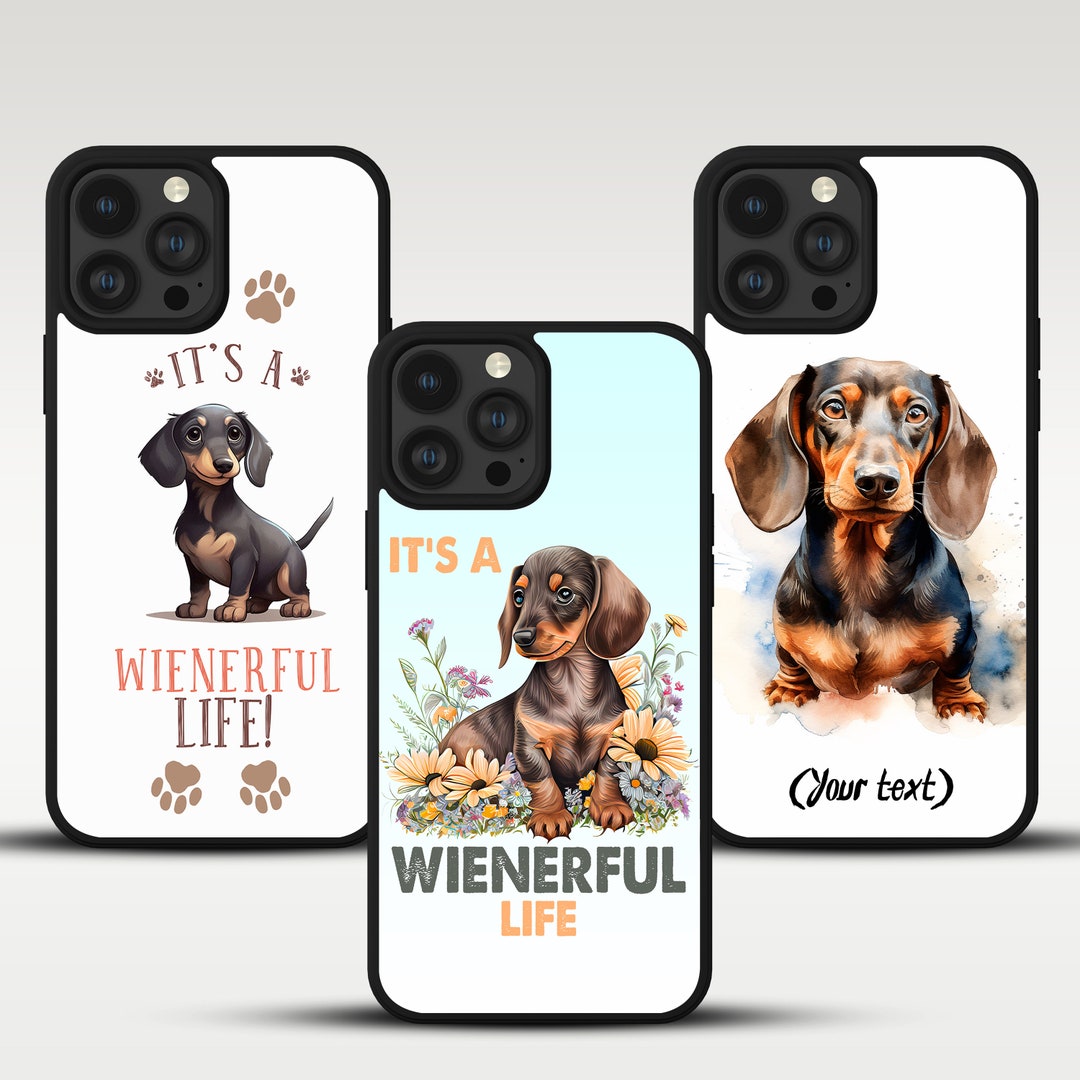 Personalised Customised Name Sausage Dog Dachshund Gift Phone Case ...