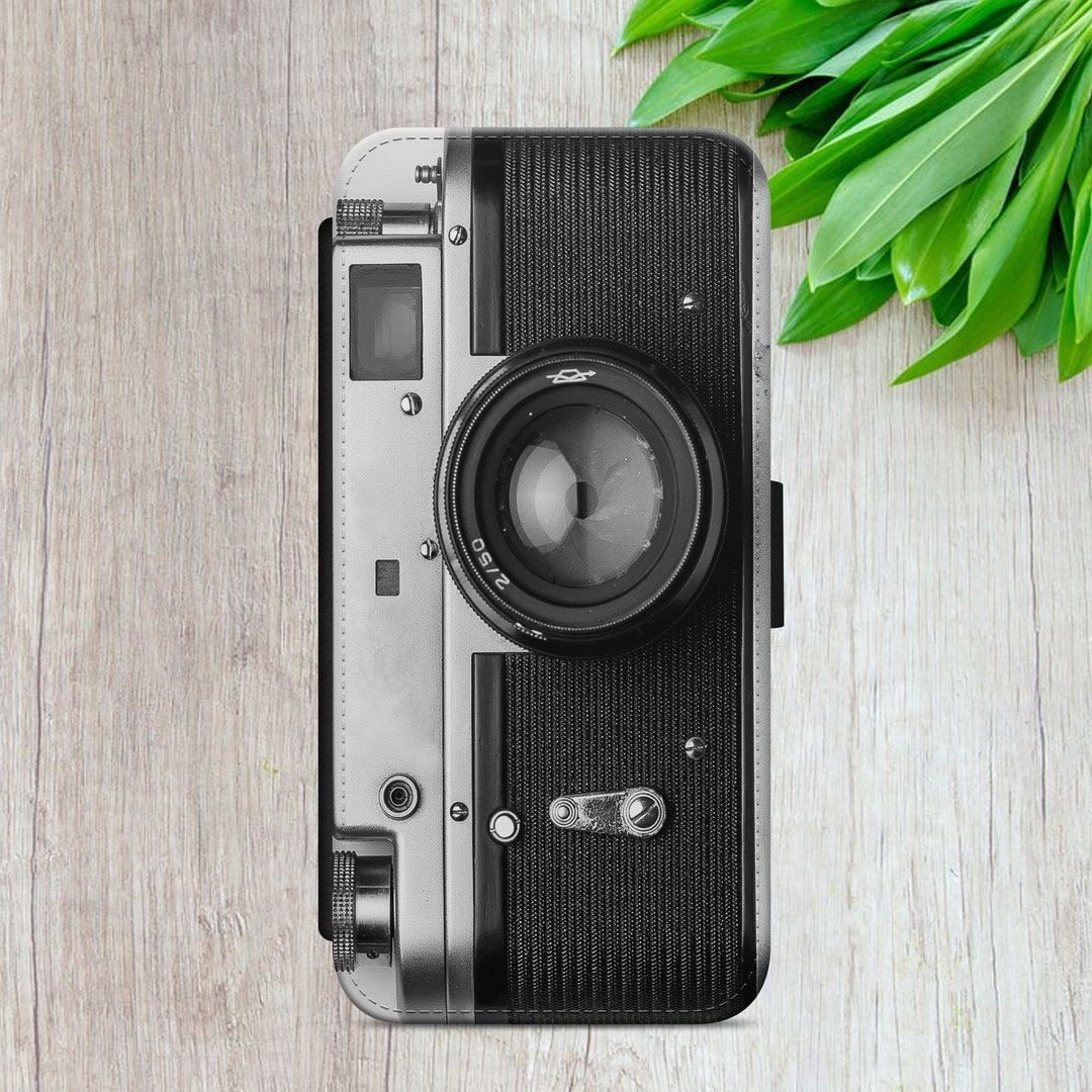 Vintage Retro Camera Art Gift Flip Wallet Phone Case Cover for iPhone 7 ...