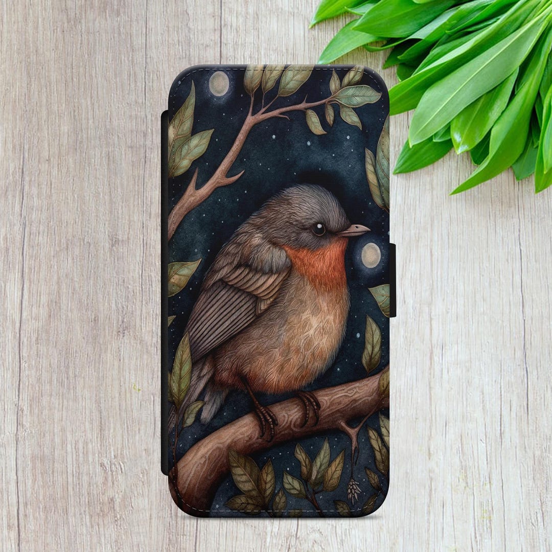 Robin Wallet Case: Canvas & PU Leather, Card Slots for Iphone, Samsung ...