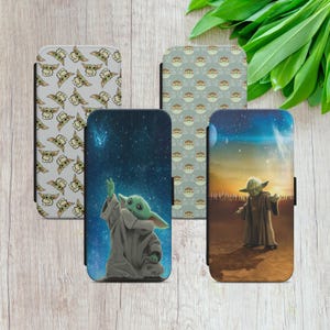 STARWARS Baby Yoda Grogu Jedi Master Flip Wallet Phone Case Cover for ...