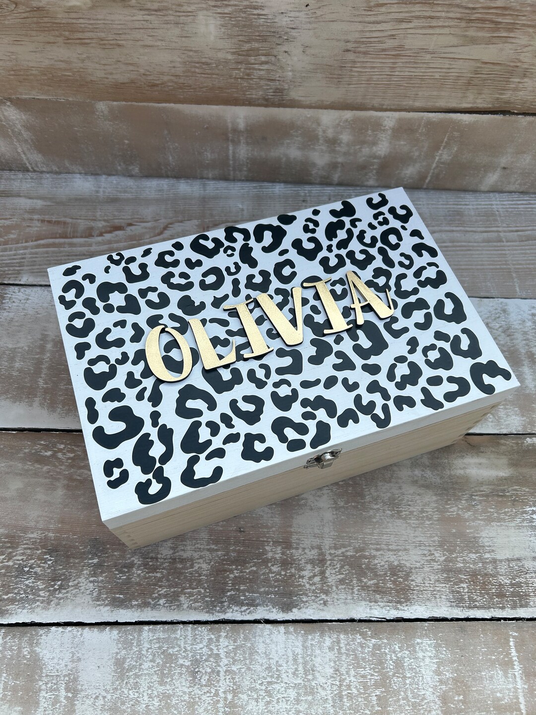 Personalised Animal Print Keepsake Box•kids Keepsake Box•named Gift Box ...