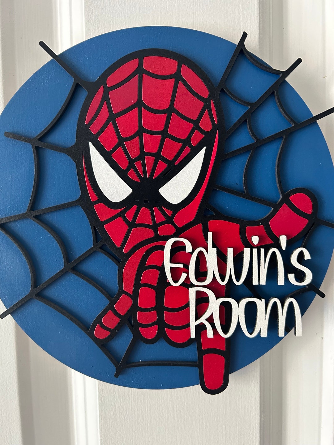 Personalised Spider-man Door Sign,spider Man,door Sign,name Plaque ...