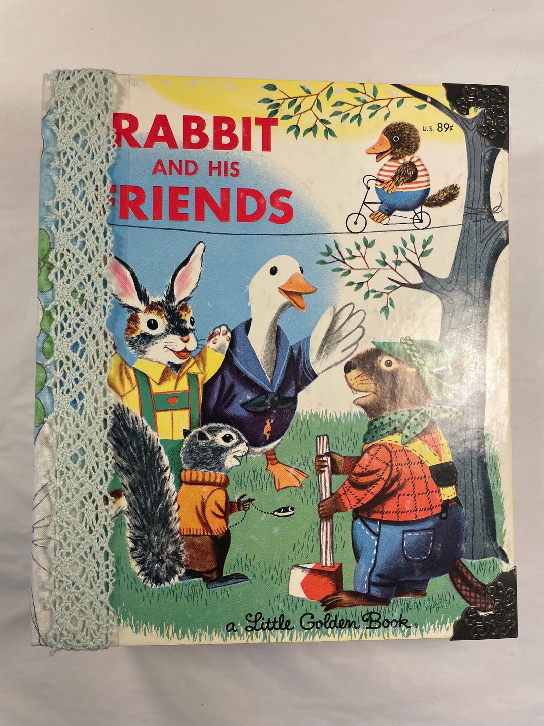 Rabbit and His Friends, Handmade Journal, Easter Gift, Spring Planner ...