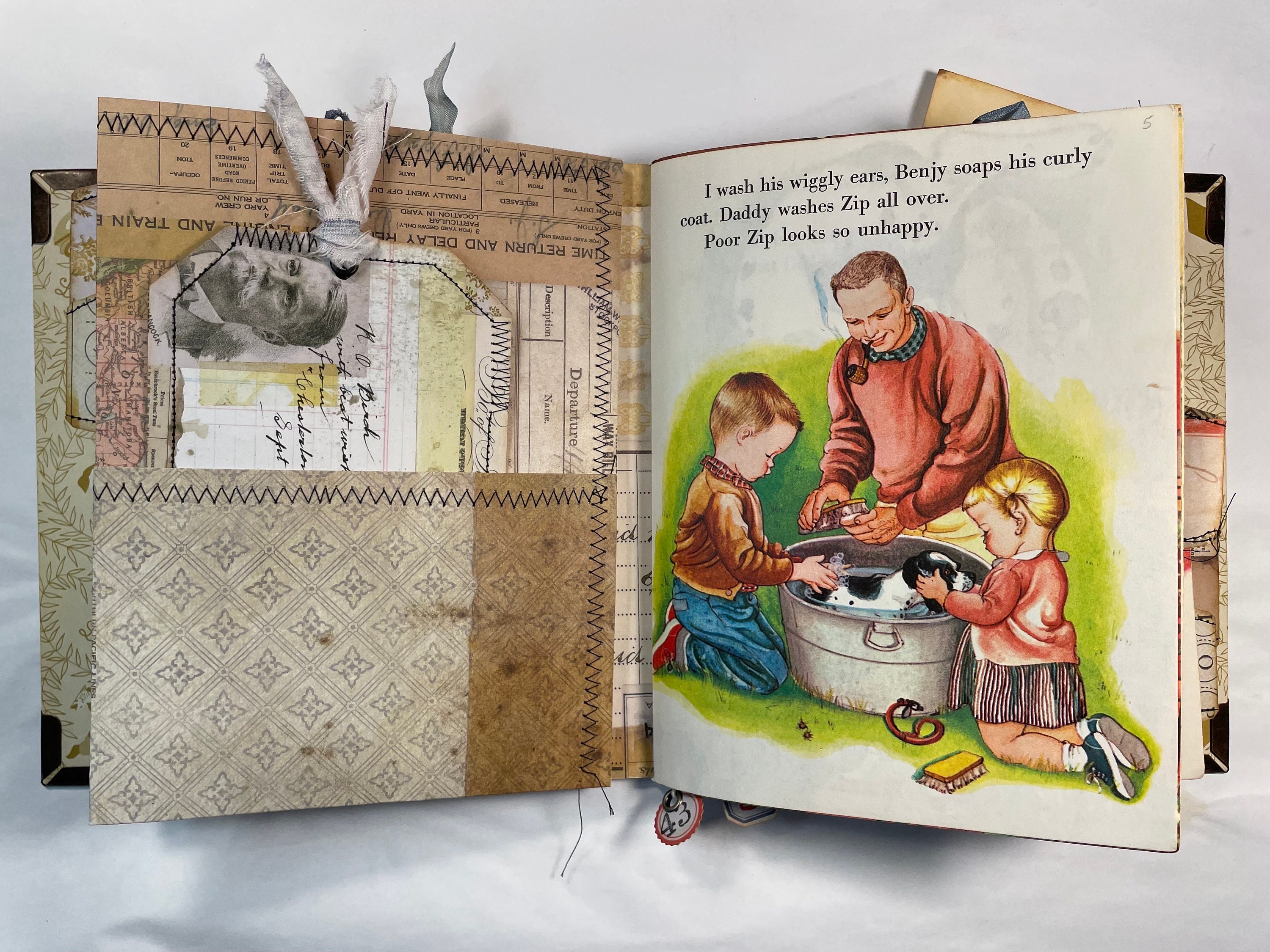Father's Day Junk Journal: We Help Daddy Little Golden Book, Handmade ...