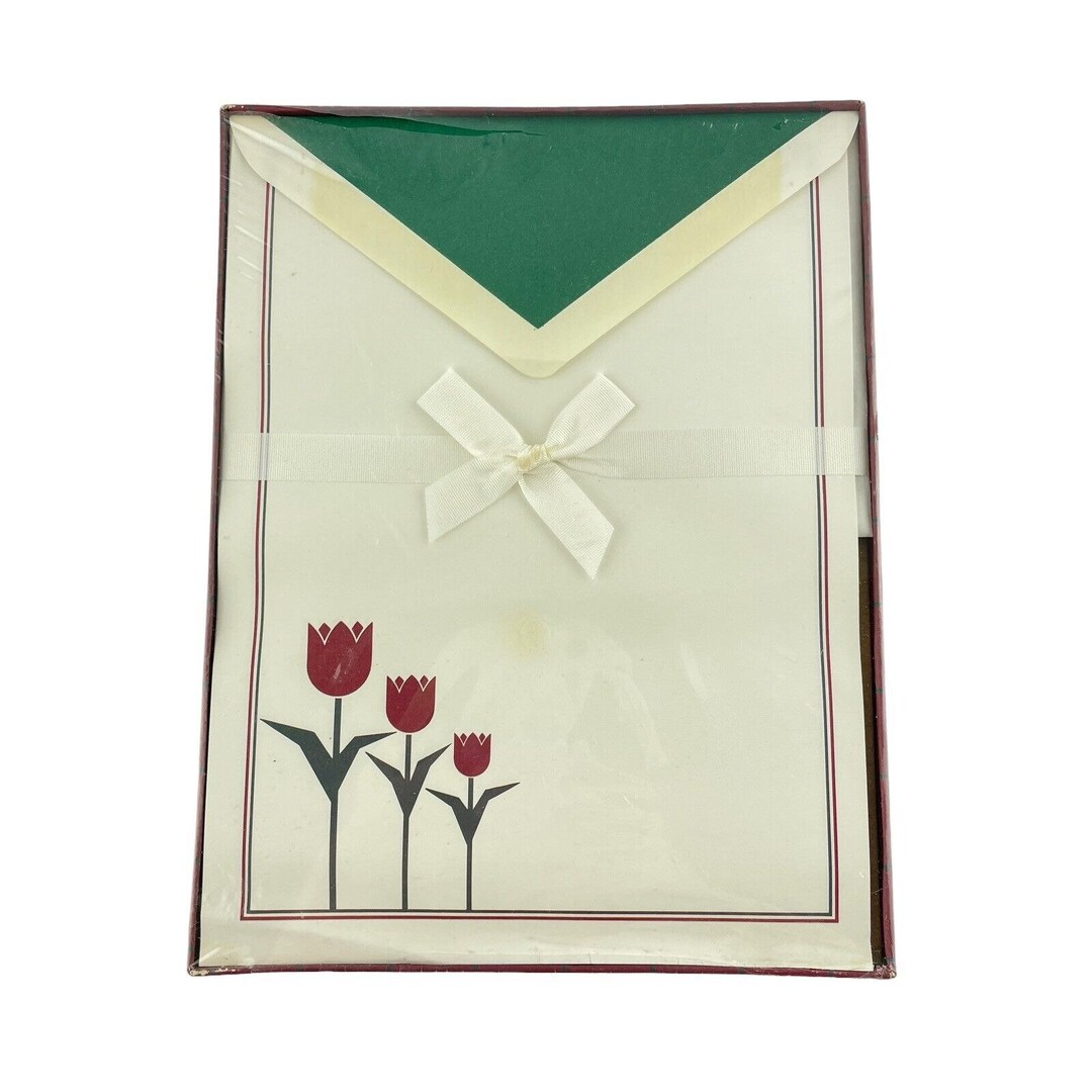 Whiting Stationery Contemporary Letters Modern Tulip Floral Graphic 24 ...