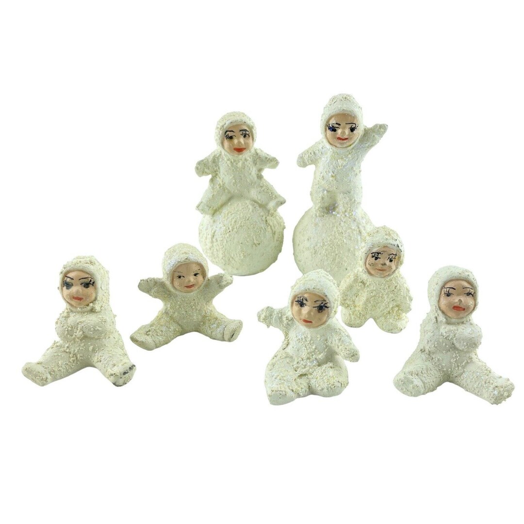 Vintage Snowbabies Figurine Lot of 7 W 2 on Snowballs Crumbled ...