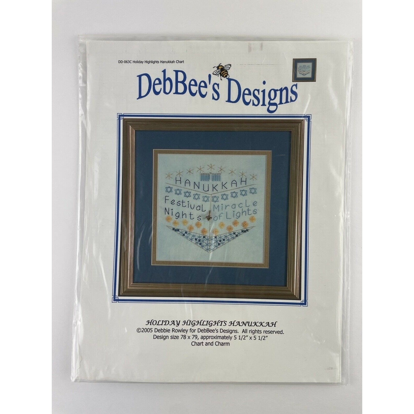 Debbees Designs Needlepoint Pattern Hanukkah Chart Holiday Highlights 2005 - Etsy