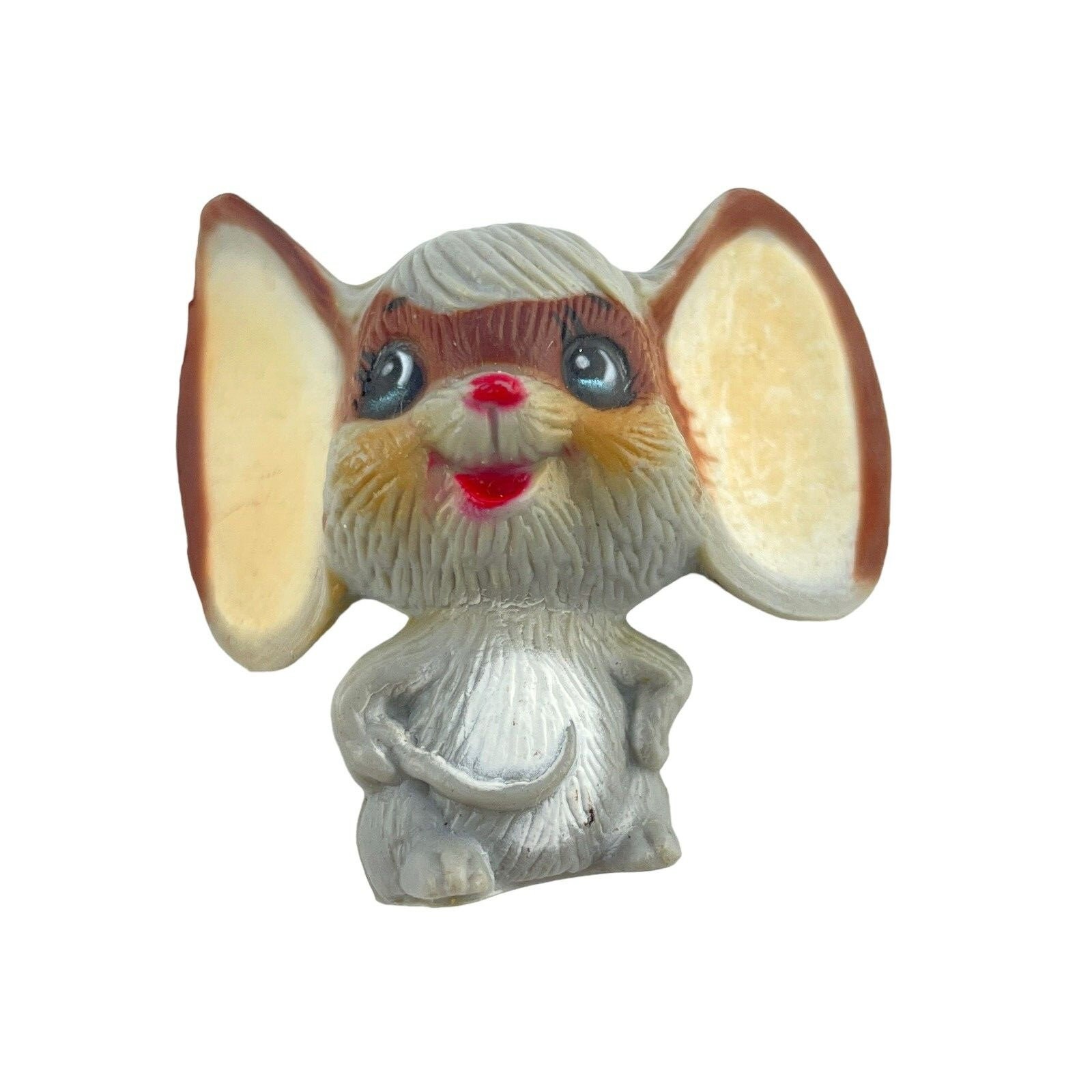 Vintage Big Ear Mouse Figurines Set of 3 Gray W Brown Mask - Etsy