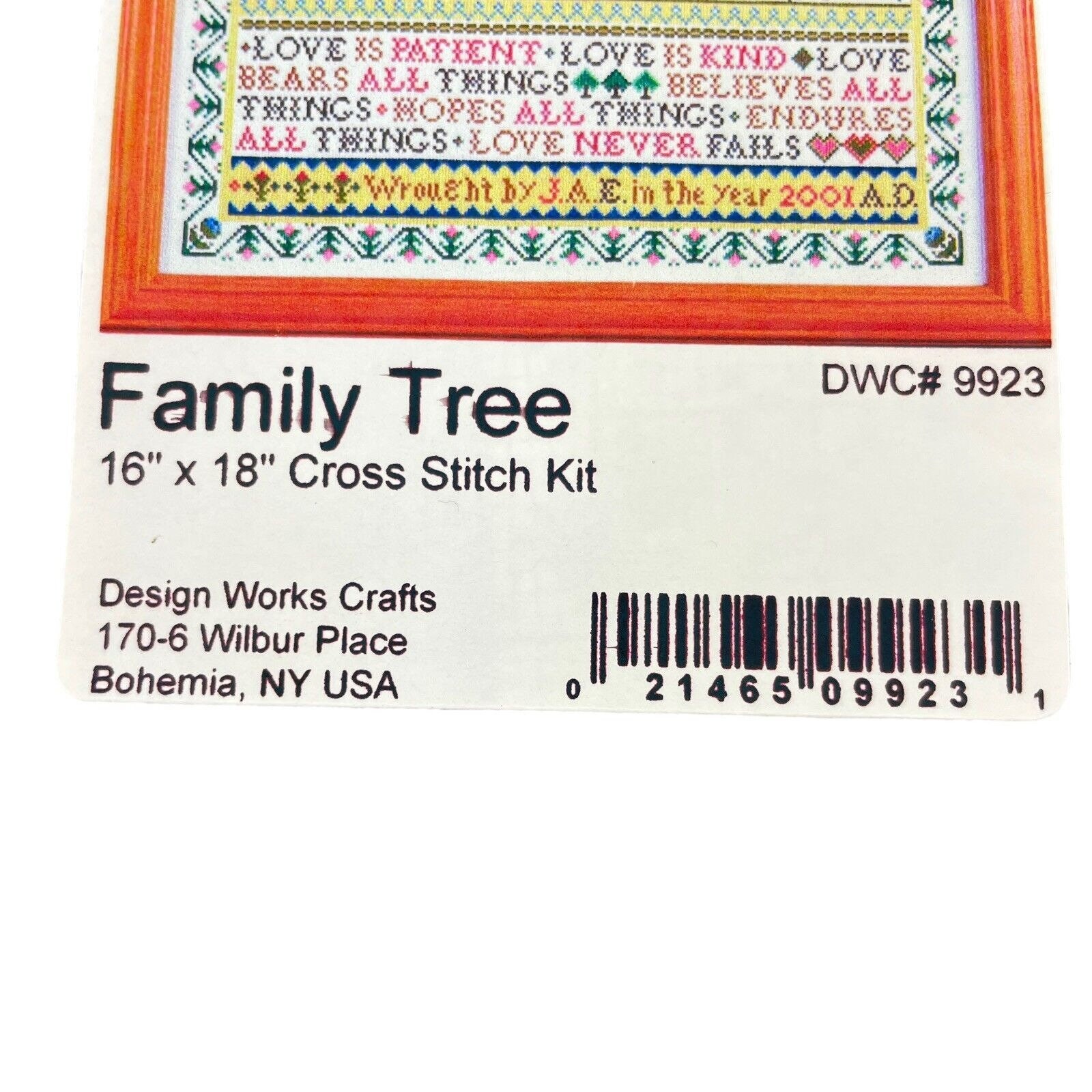 Design Works Crafts Cross Stitch Family Tree Sampler Kit 9923 Love is ...