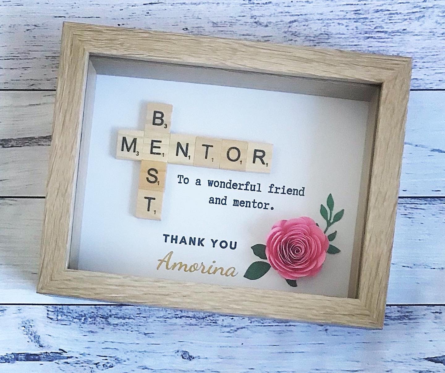 Scrabble Frame Gift for Mentor Thank You Gift for Mentor - Etsy Australia