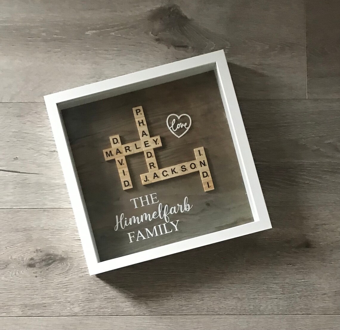 Scrabble Frame 32x32cm Personalised Gift Family Frame - Etsy Australia