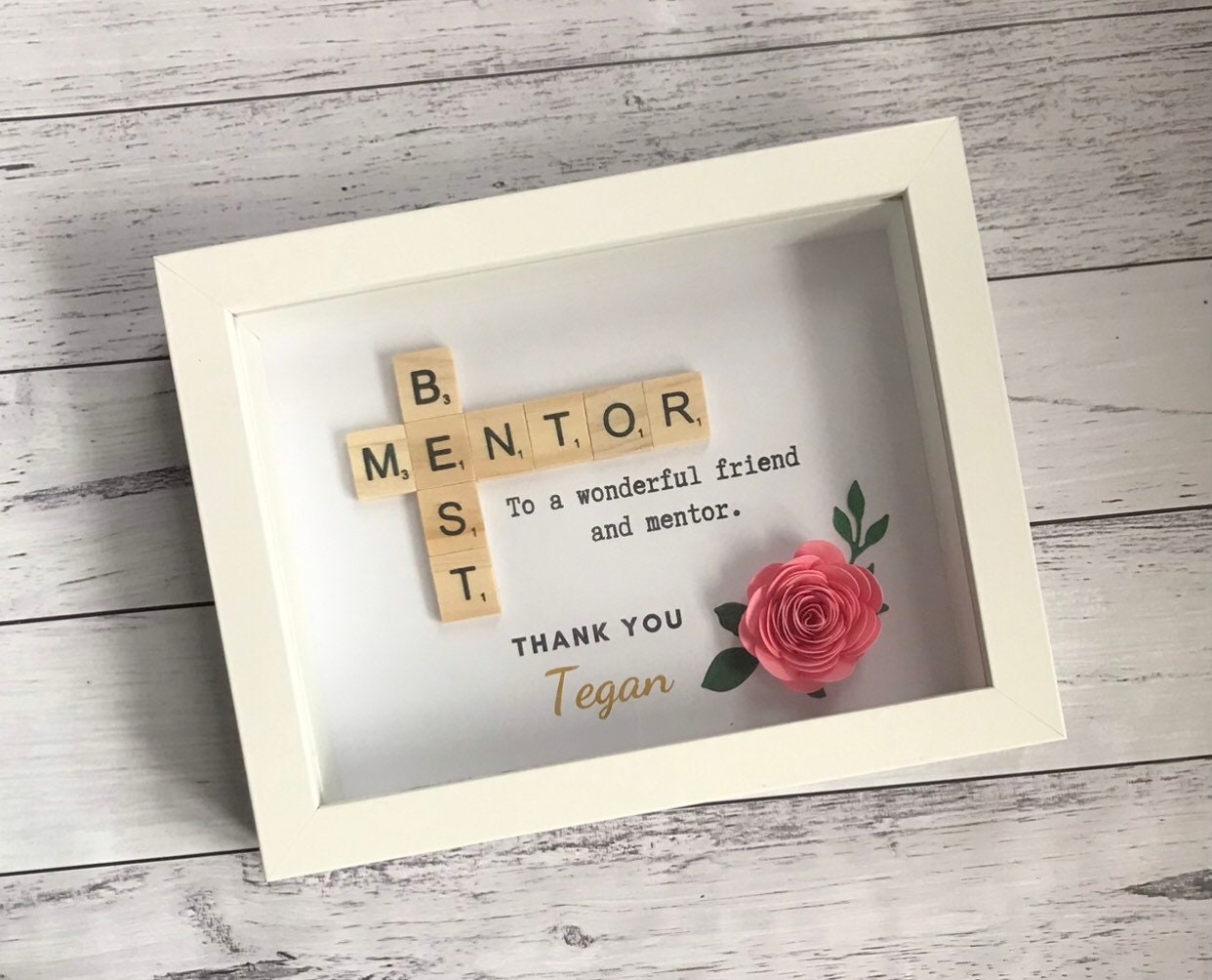 Scrabble Frame Gift for Mentor Thank You Gift for Mentor - Etsy Australia