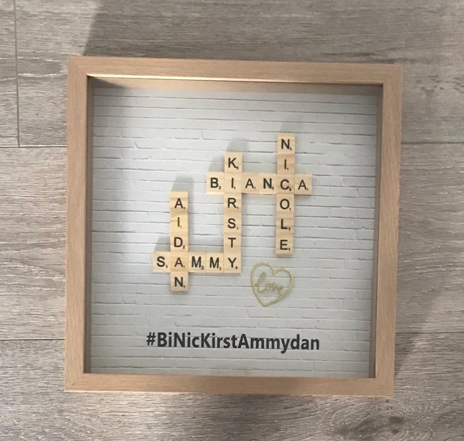 Scrabble Frame 32x32cm Personalised Gift Family Frame - Etsy Australia