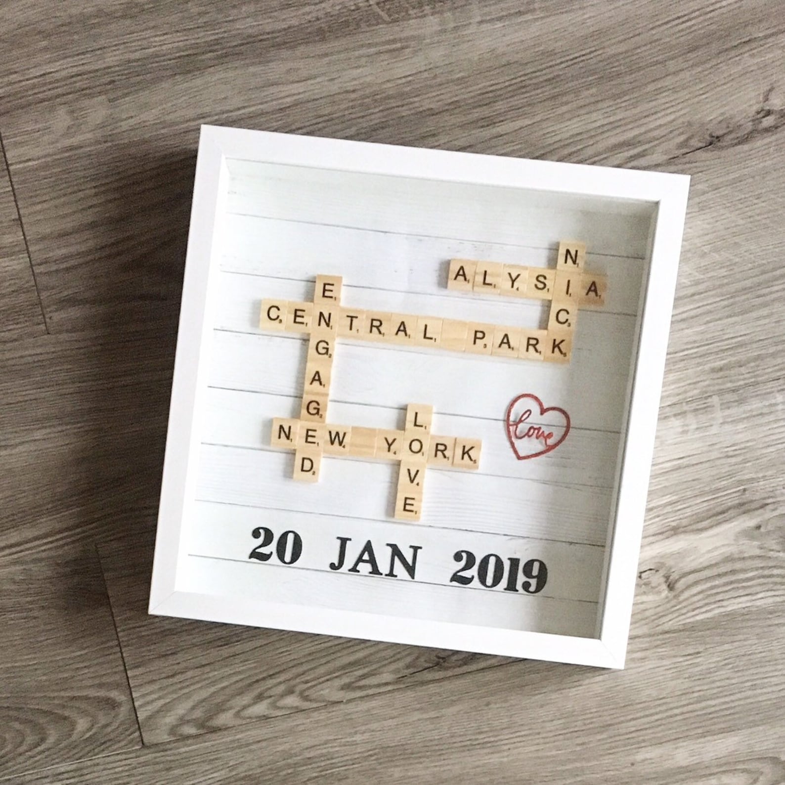 Scrabble Frame 32x32cm Personalised Gift Family Frame - Etsy Australia