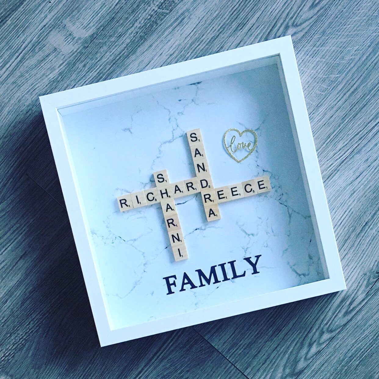 Scrabble Frame 32x32cm Personalised Gift Family Frame | Etsy Australia