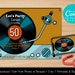 Editable Record Player Invitation 50th Birthday Invite Milestone ...