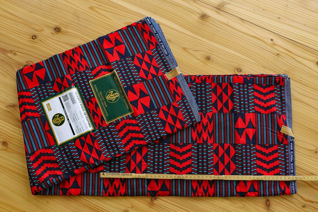 African Block Print 100% Cotton Fabric for Your DIY Project | 0.5m ...