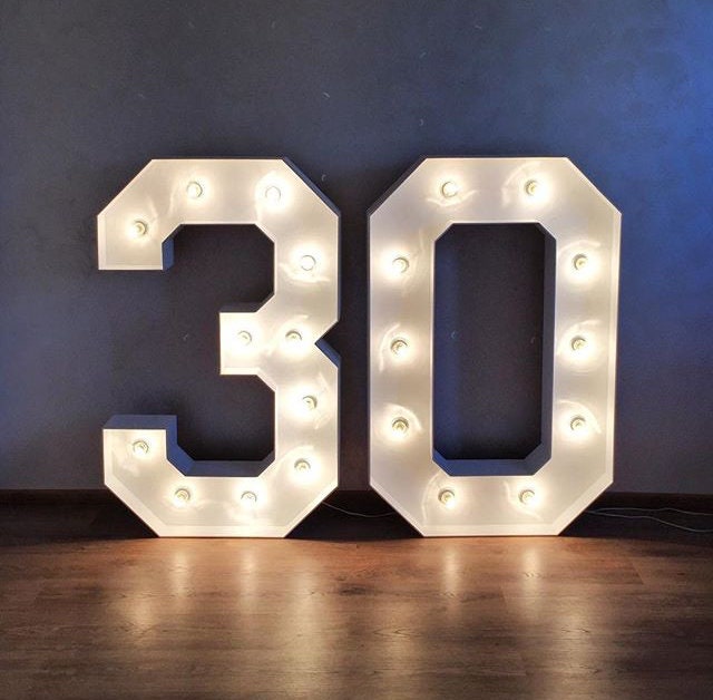 12-40 Large marquee numbers marquee sign light up | Etsy