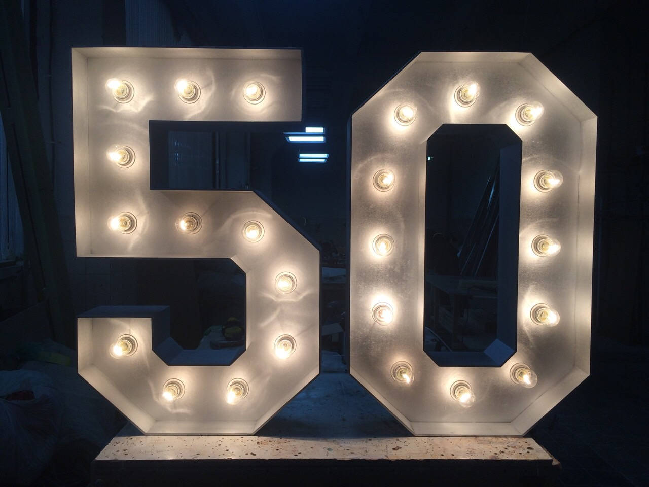 Large Marquee Numbers Etsy