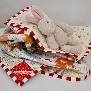 Handmade Patchwork Baby Quilt, spring Bunny Rabbits. Can Be ...