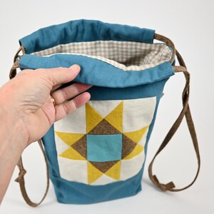 Handmade Linen & Cotton Patchwork Project Bag sunflower and French Lavender Sachet - Etsy