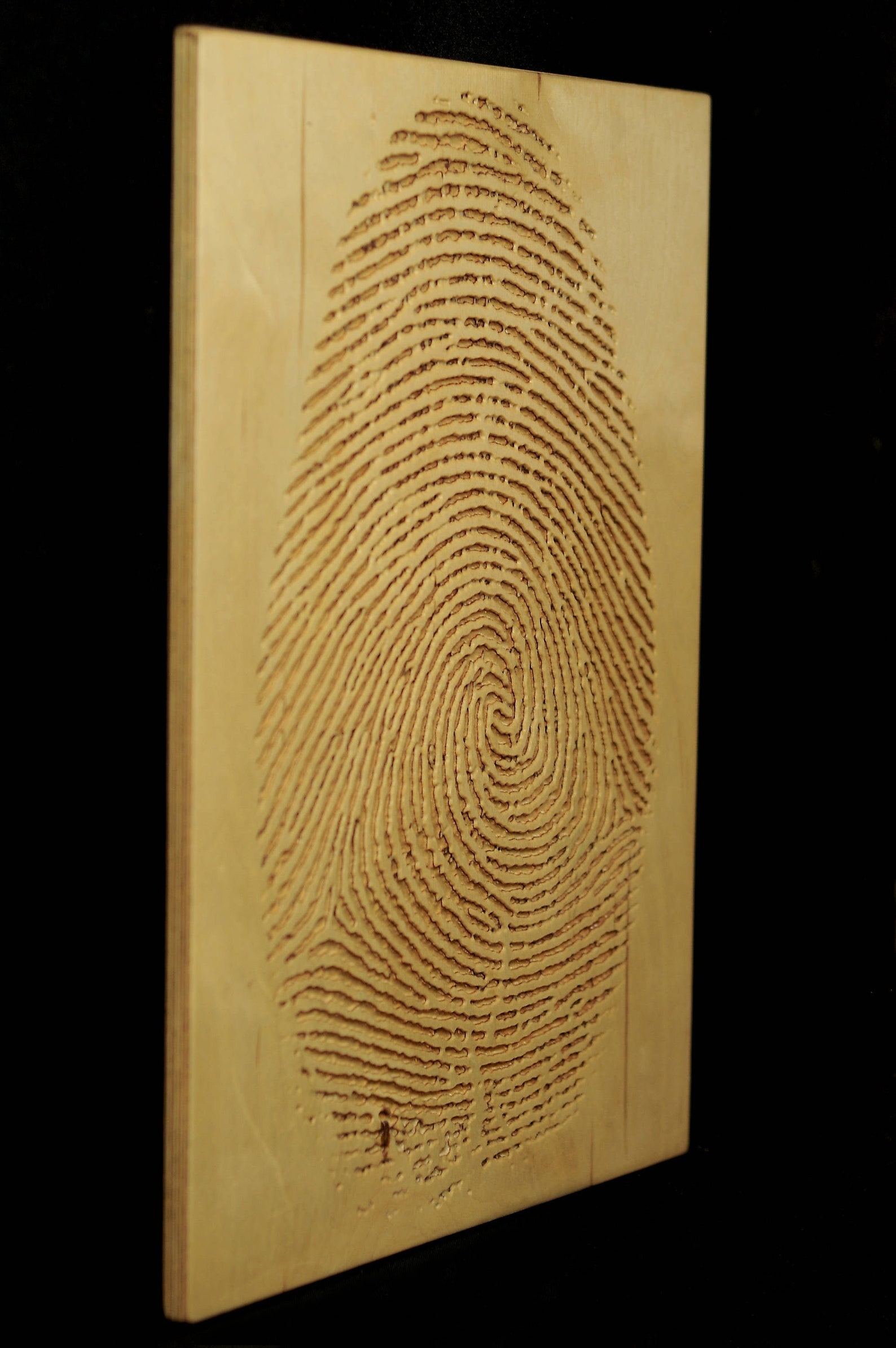 Fingerprints on Plywood 3d Panels Personal Decor Original - Etsy
