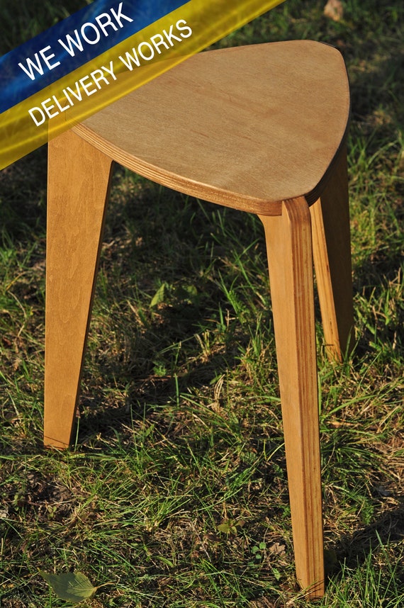 NEW Model of Triangle Stool Wooden Stool for Child Adult or - Etsy