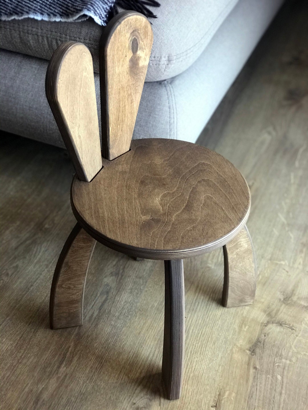 Bunny Wooden Stool for Kids, Design Stool , Plywood Furniture,chair for ...