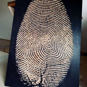 Wood Wall Arts Panel Fingerprint From a Birch Veneer Panels for Home ...