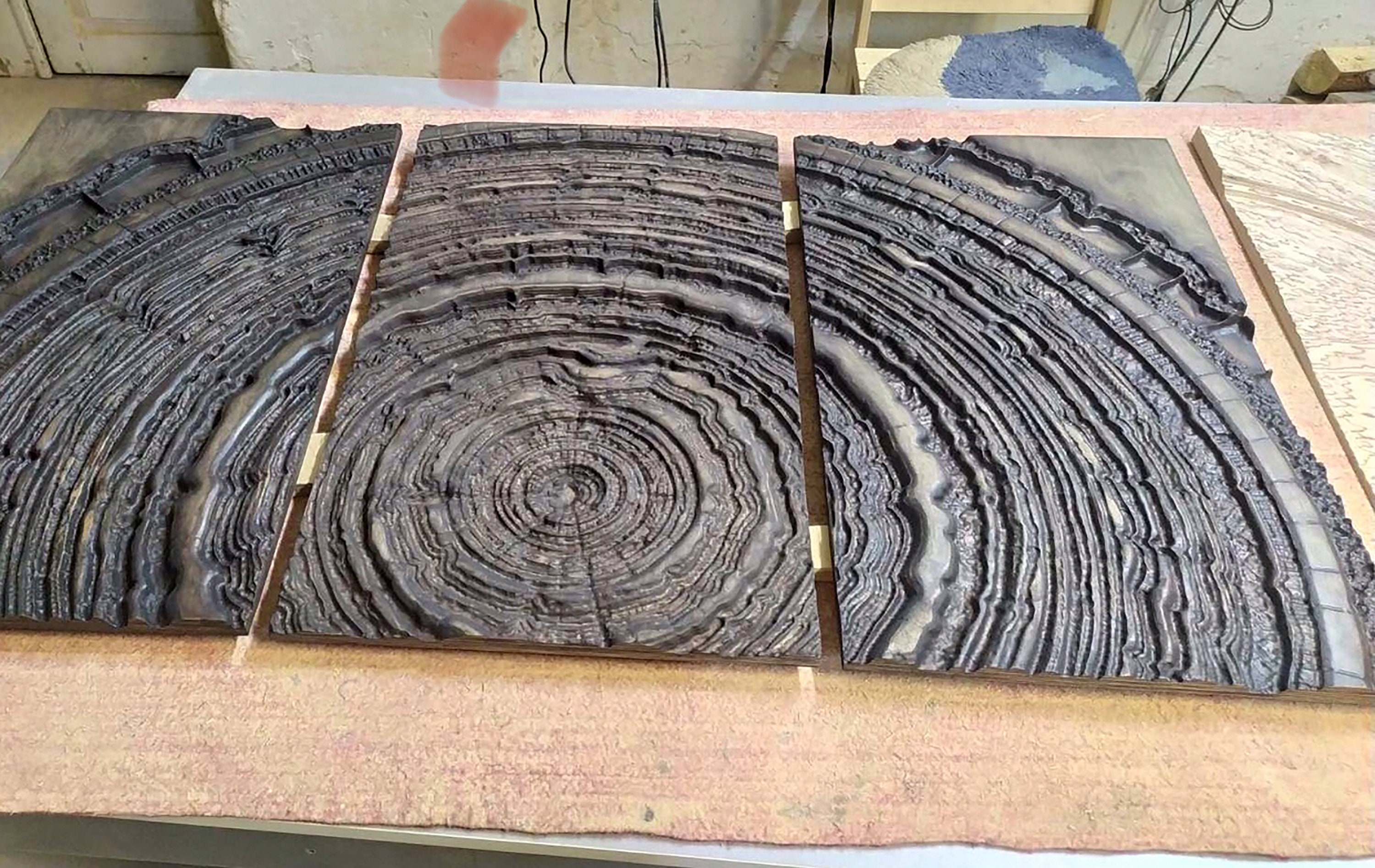 Wood Wall Art, Triptych Wall Art Wood Trunk, Home Decoration - Etsy