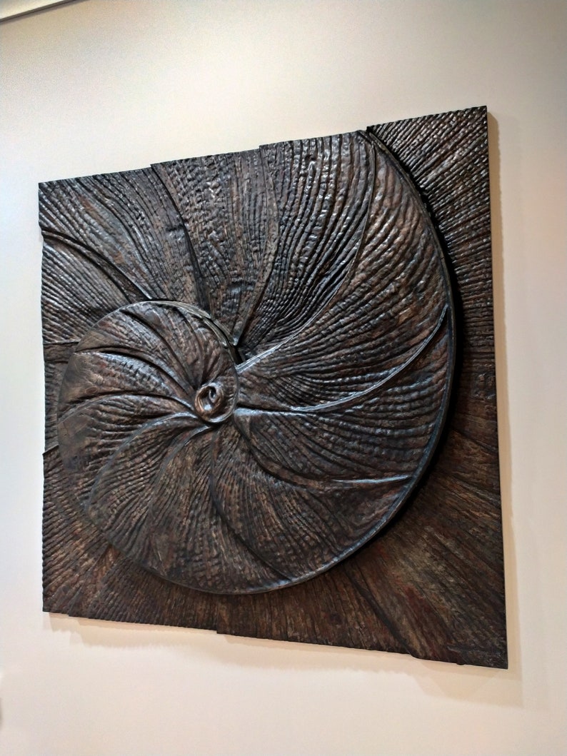 Wood Wall Arts shell Panel Art Decor Home | Etsy