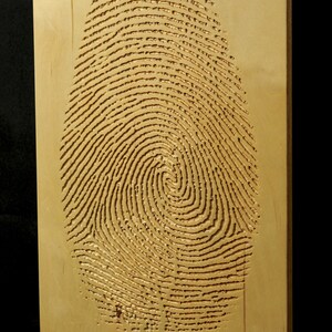 Wood Wall Arts Panel Fingerprint From a Birch Veneer Panels for Home ...