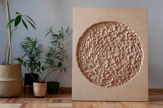 Embossed Wall 3D Panel Cycle natural Decor for Your Home - Etsy