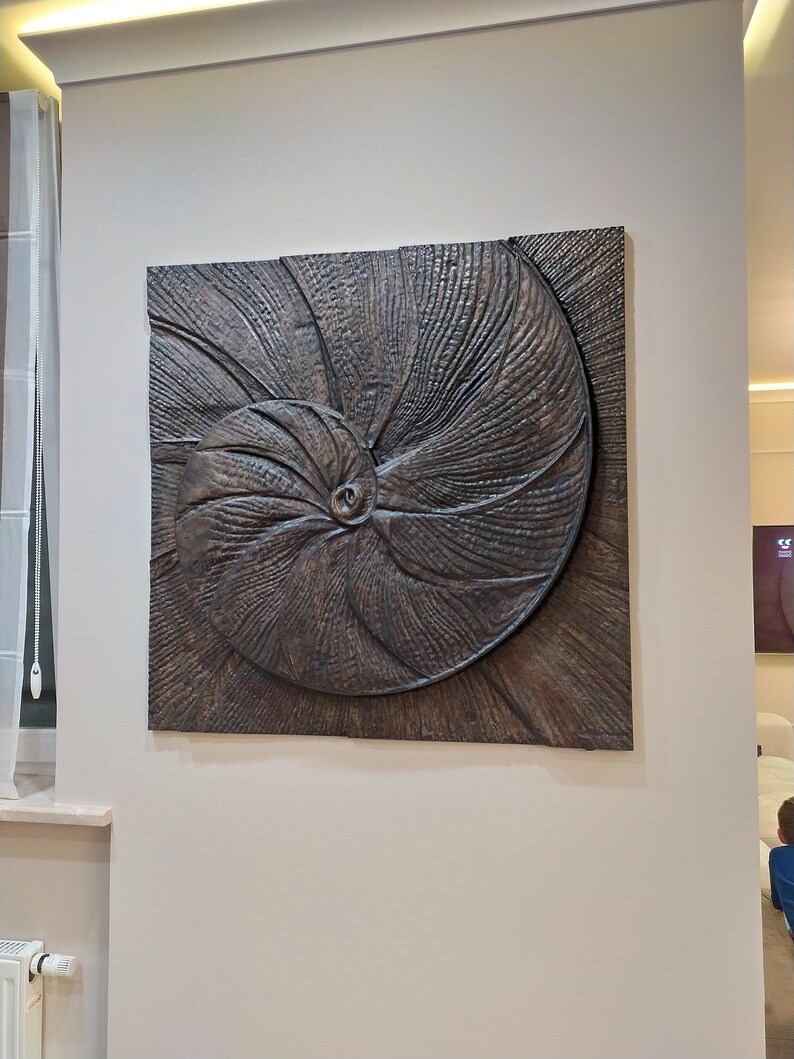 Wood Wall Arts shell Panel Art Decor Home | Etsy