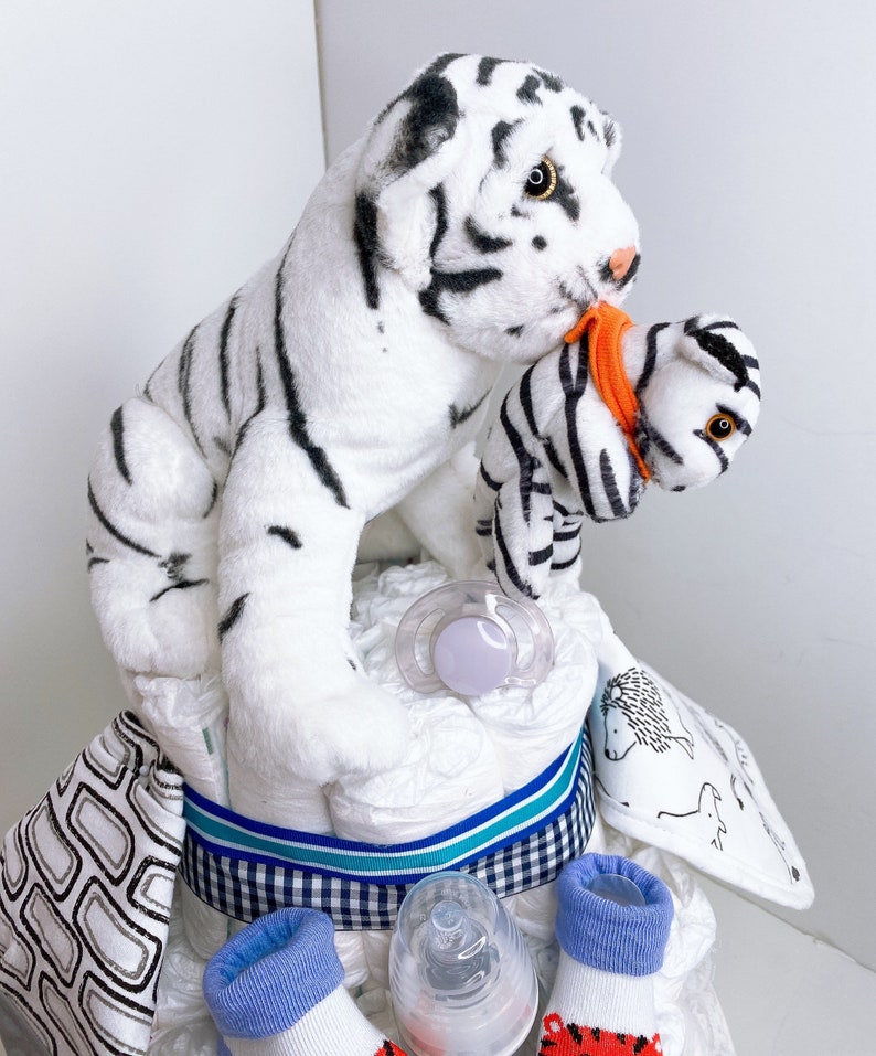 Tiger Diaper Cake Safari Themed Safari Baby Shower - Etsy