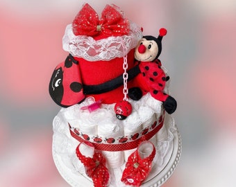 Ladybug Diaper Cake - Etsy