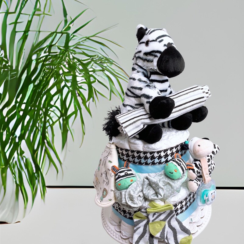 Zebra Diaper Cake - Etsy