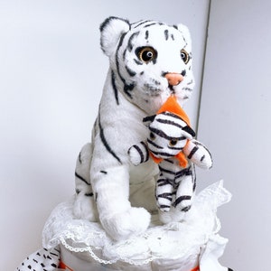 Girl Tiger Diaper Cake, Safari Diaper Cake, Safari Themed, Safari Baby ...