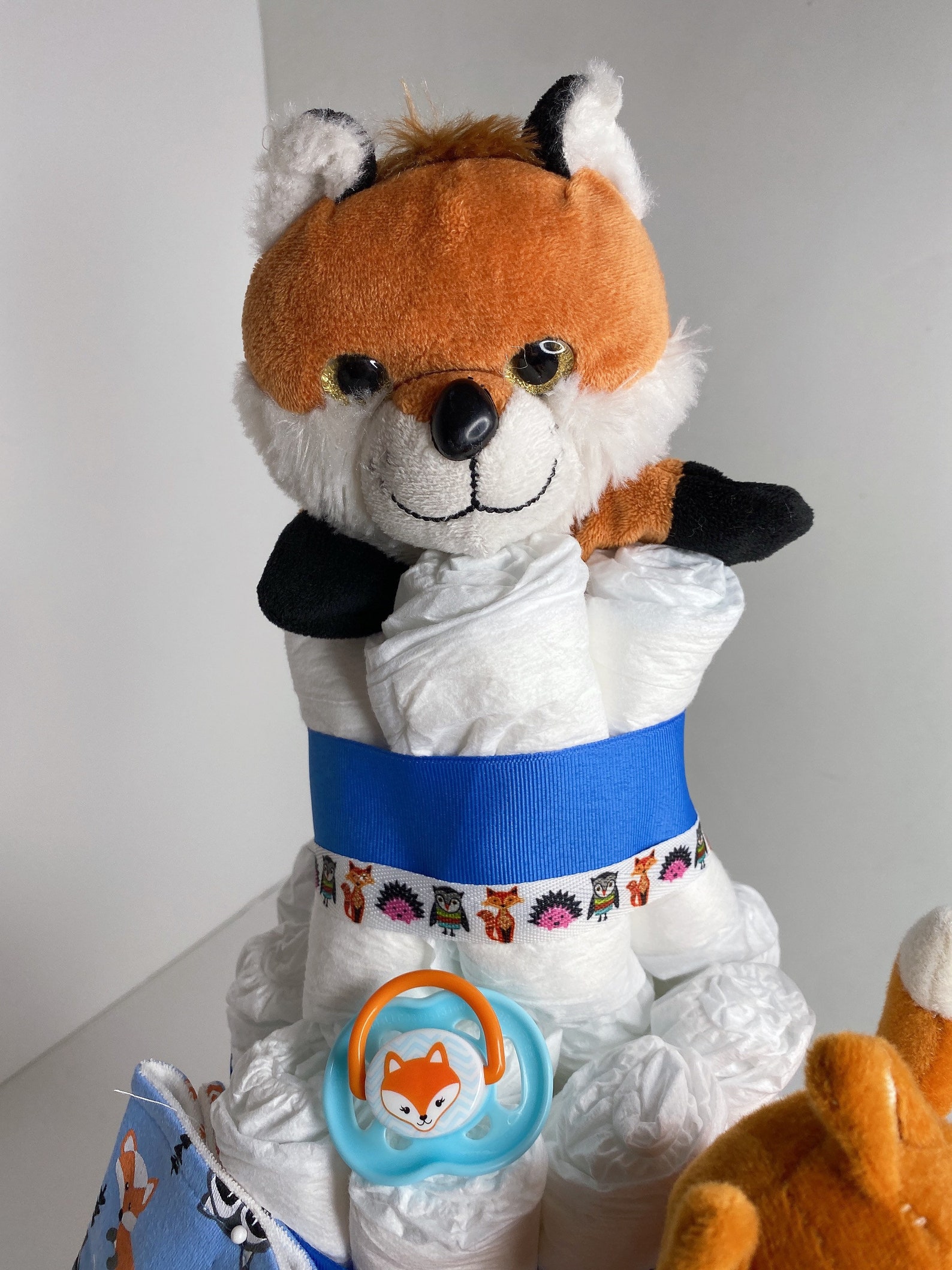 Woodland Diaper Cake Fox Diaper Cake Centerpiece - Etsy