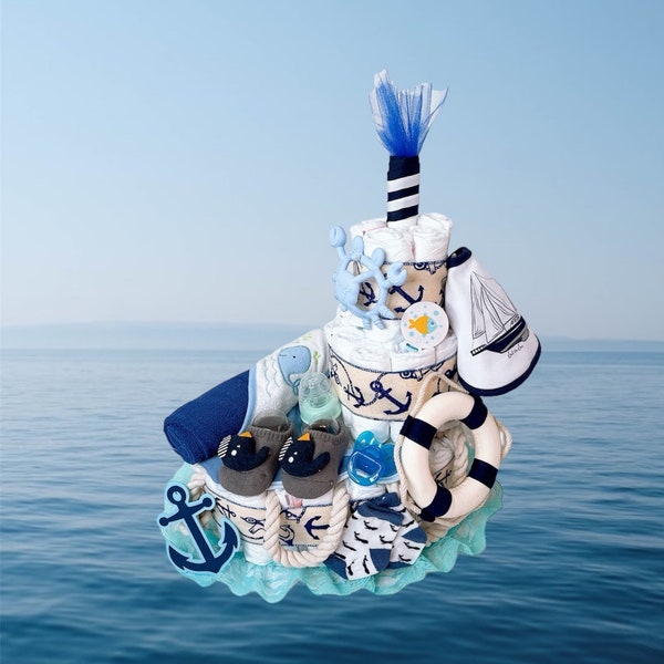 Nautical Diaper Cake - Etsy