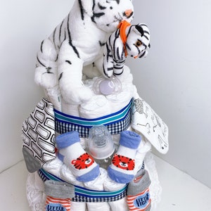 Tiger Diaper Cake, Safari Themed, Safari Baby Shower, Centerpiece - Etsy
