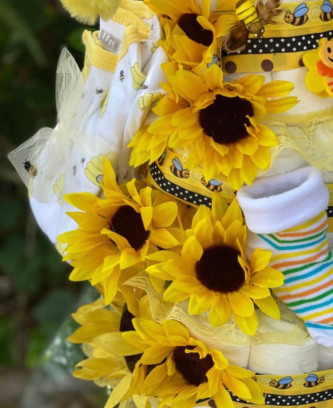 Bee Diaper Cake Bee Baby Shower Bumblebee Diaper | Etsy