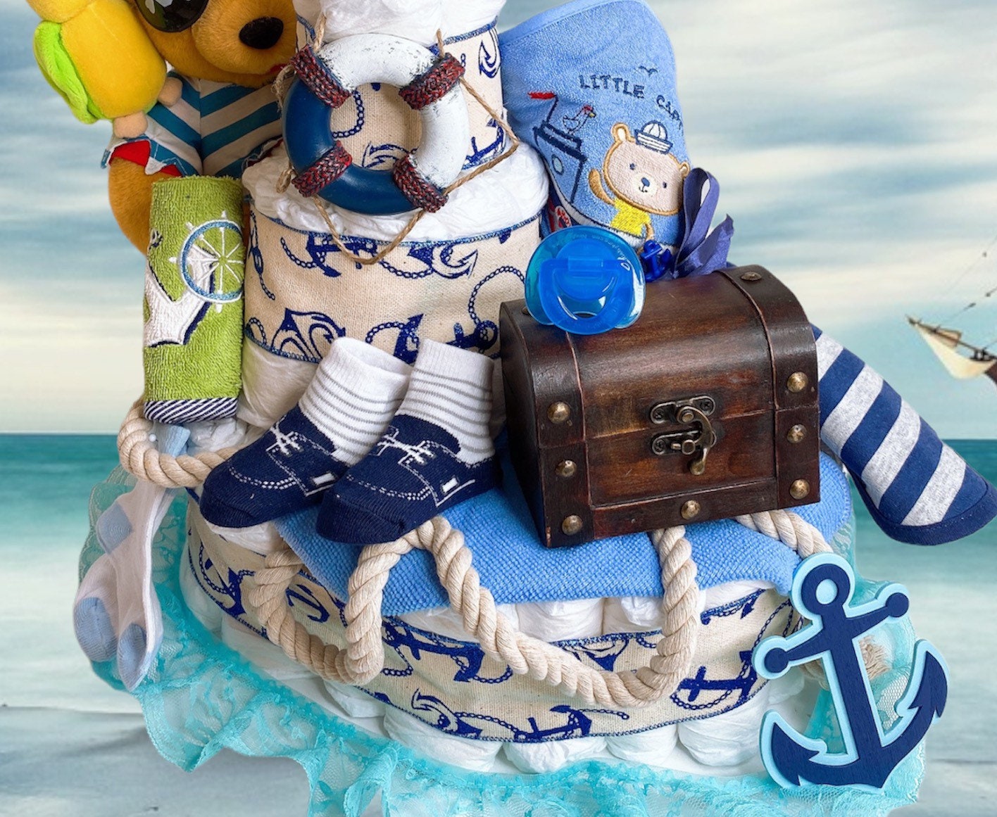 Pirate Ship Diaper Cake Pirate Themed Pirate Baby Shower - Etsy