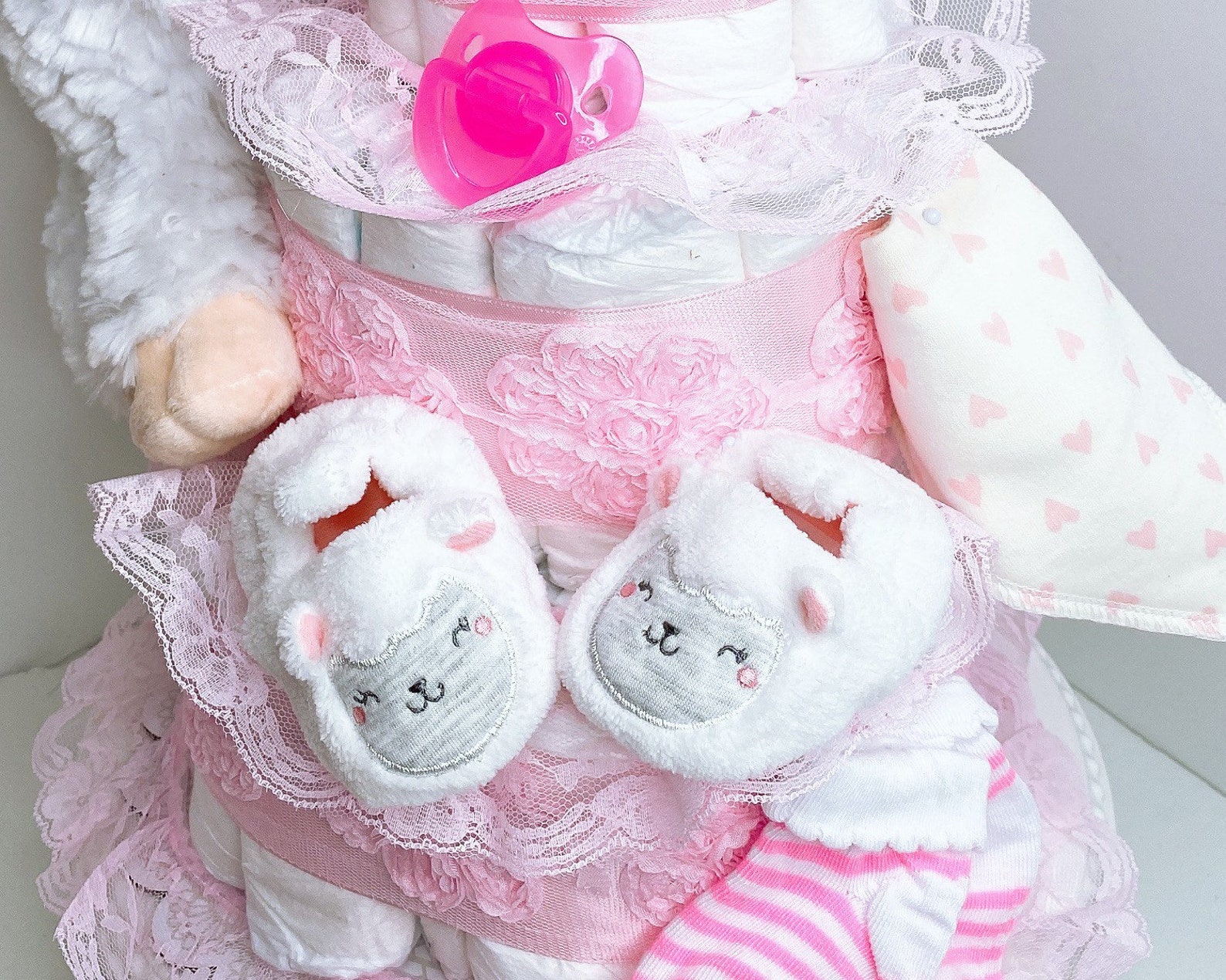Lamb Diaper Cake Lamb Girl Diaper Cake Easter Diaper Cake - Etsy