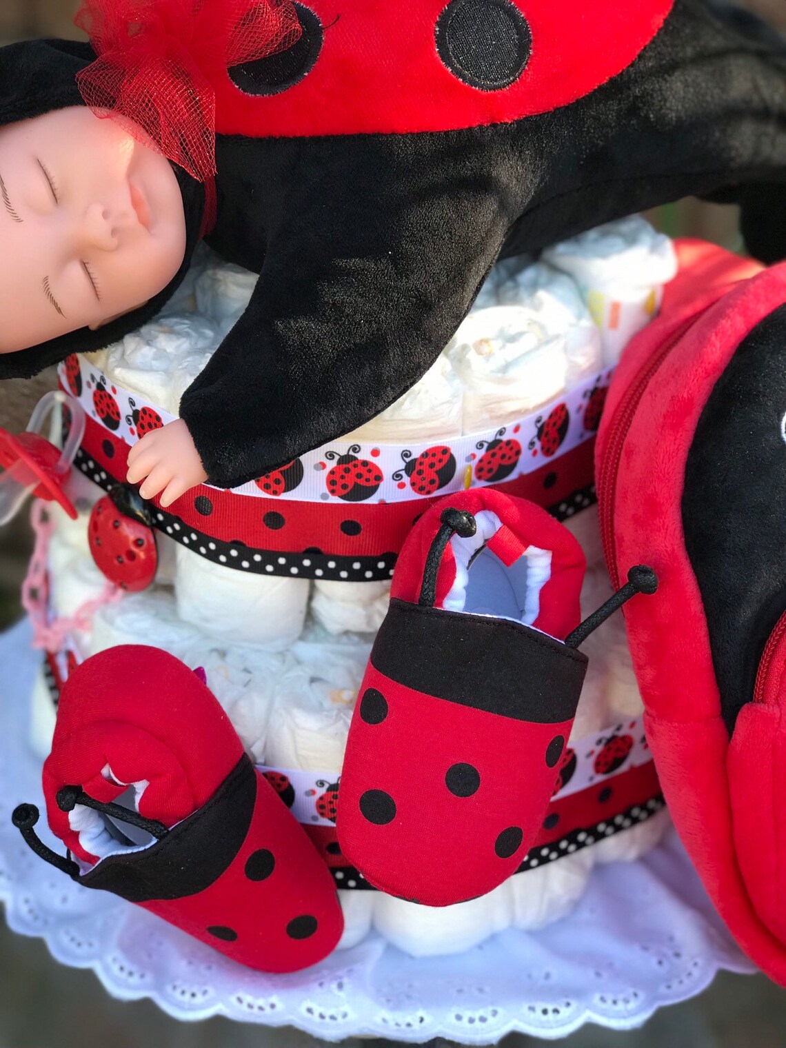 Ladybug Diaper Cakeladybug Theme | Etsy