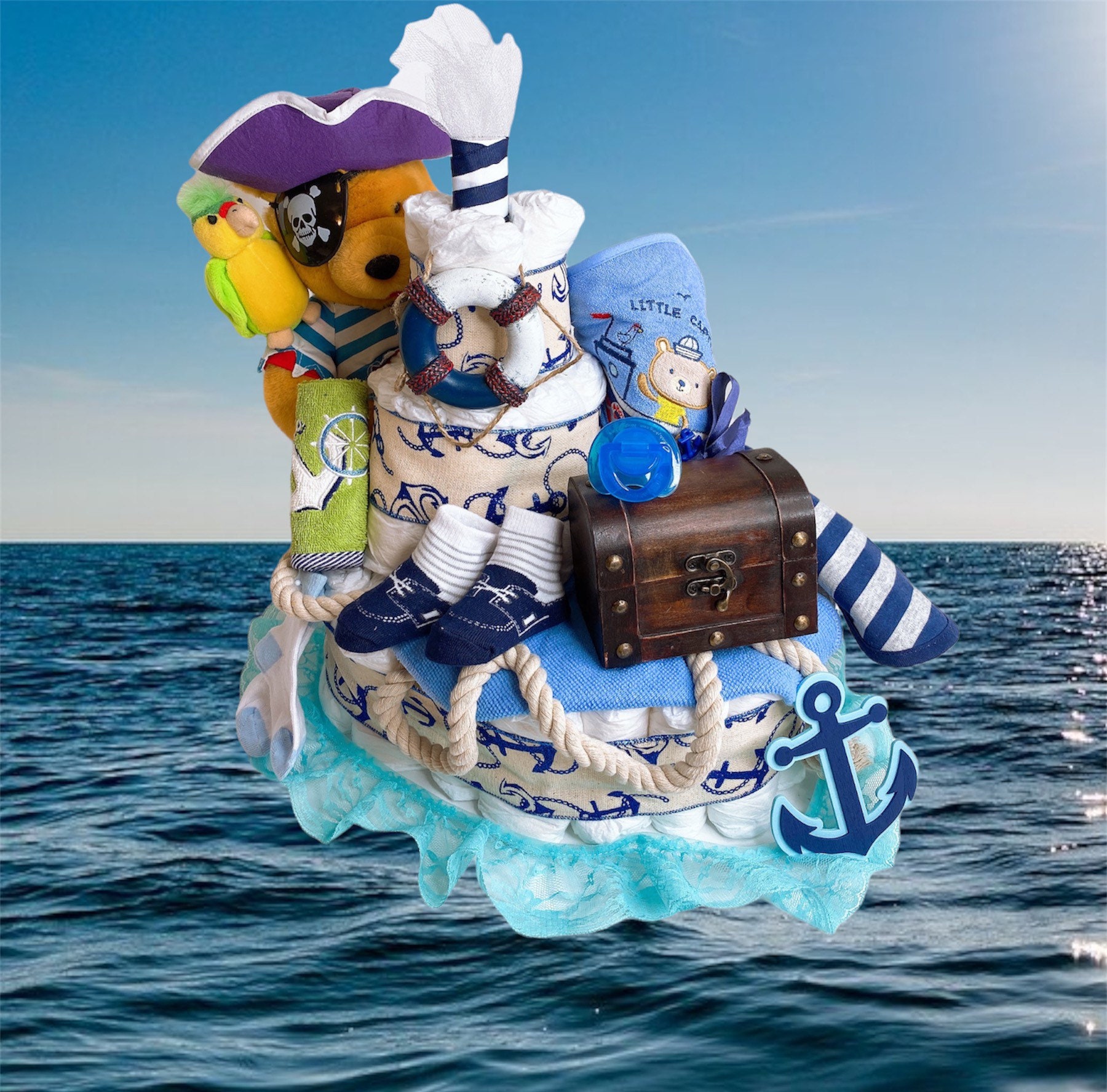 Pirate Ship Diaper Cake Pirate Themed Pirate Baby Shower - Etsy