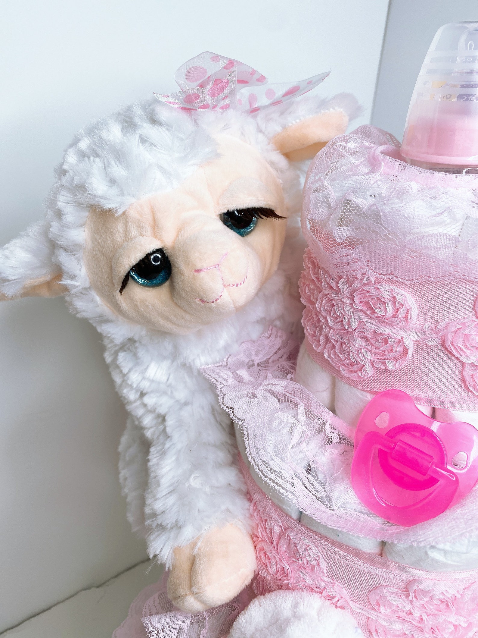 Lamb Diaper Cake Lamb Girl Diaper Cake Easter Diaper Cake - Etsy